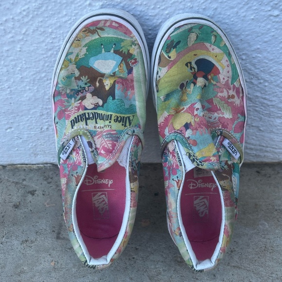 Vans | Shoes | Vans Disney Alice In Wonderland Slip On Shoes | Poshmark